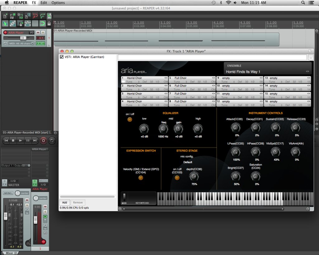Using Garritan in Reaper